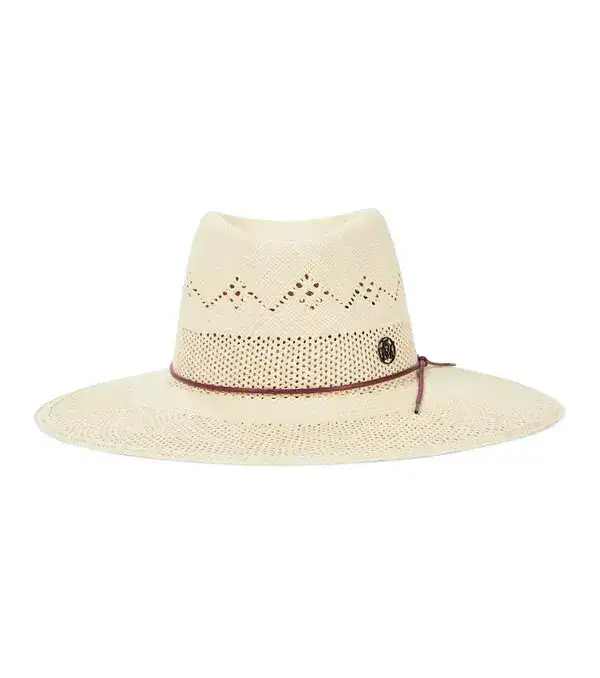 Maison Michel Charles Straw Fedora Hat In Beige 32% Off