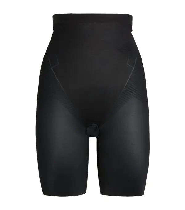 Spanx Spanxshape Invisible High-waist Mid-thigh Shorts Medium Control - Black