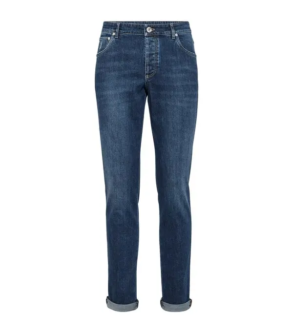 Brunello Cucinelli Slim-fit Stretch-cotton Jeans