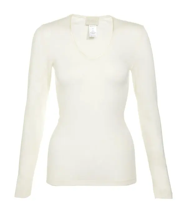 Hanro Wool And Silk Long Sleeve Top - Green