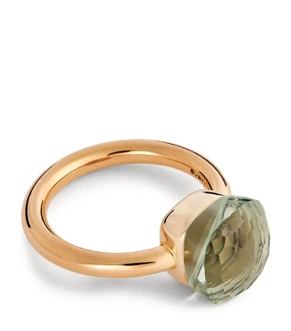 Pomellato Mixed Gold And Prasiolite Nudo Classic Ring