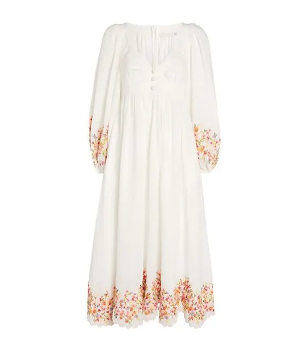 Zimmermann Mae Midi Dress - Ivory | Editorialist