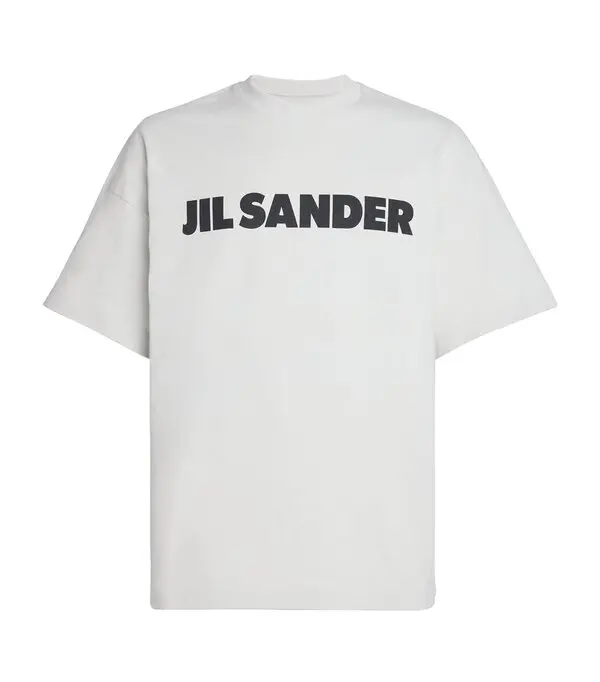 JIL SANDER Cotton Logo T-shirt - Grey