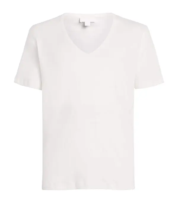 Sunspel Sea Island Cotton V-neck T-shirt - White