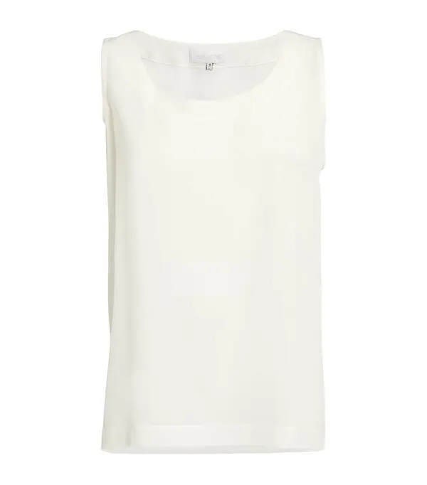 Eskandar Silk Shell Top - White