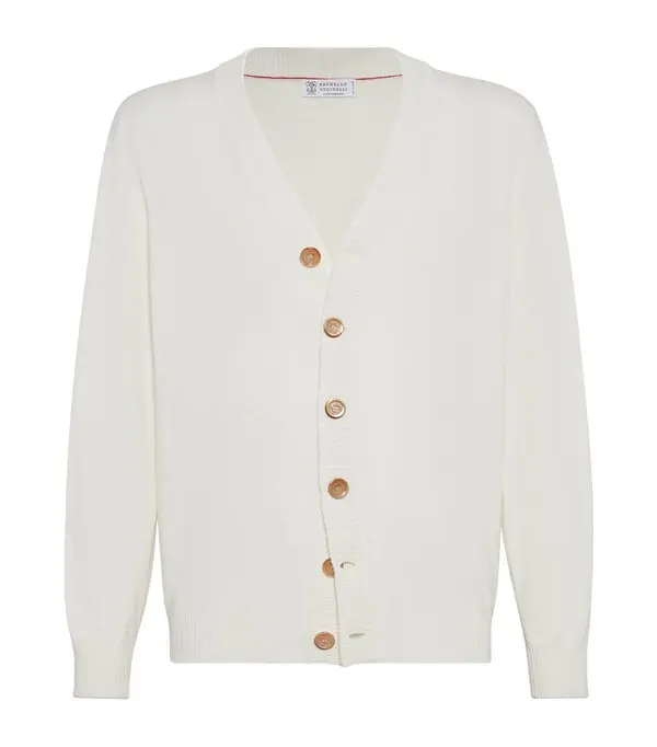 Brunello Cucinelli Cashmere Cardigan - White