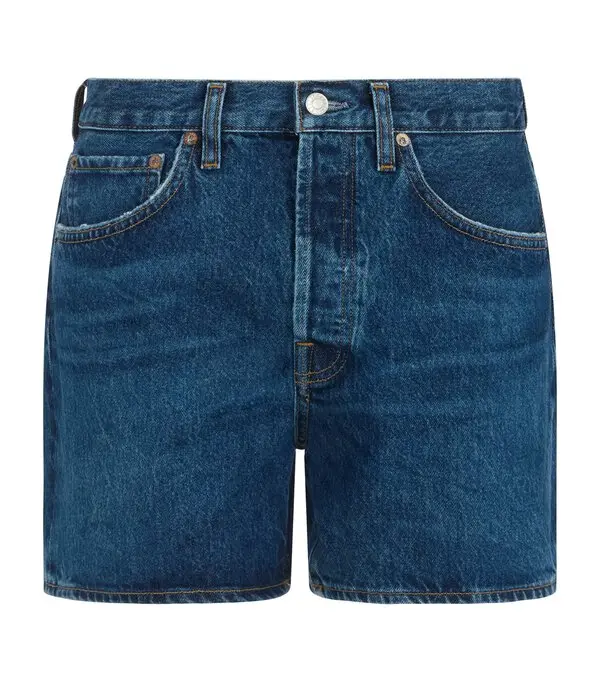 AGOLDE Parker Long Denim Shorts - Blue