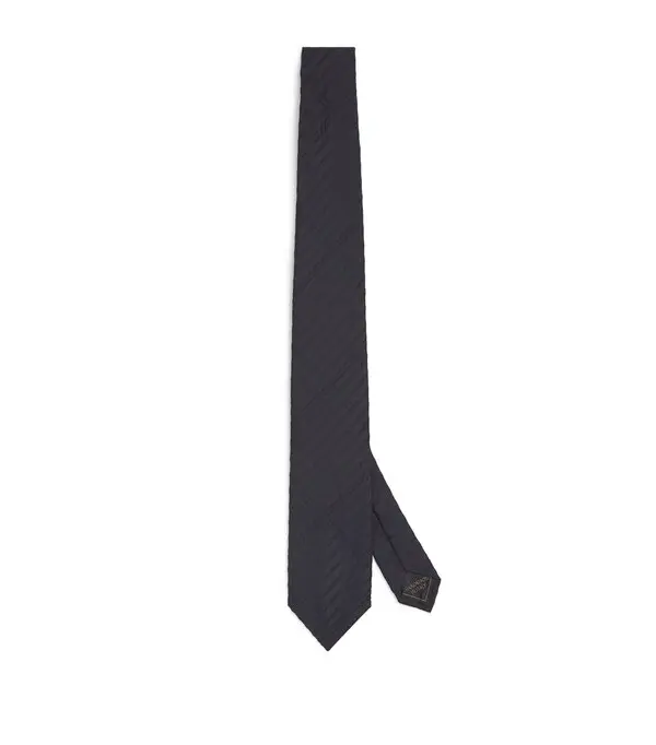 Brioni Silk Jacquard Neck Tie - Blue