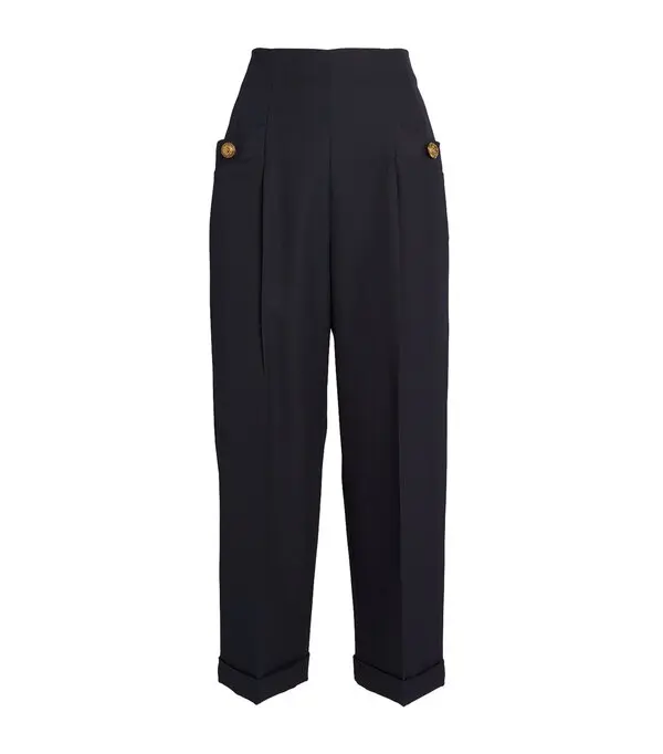 Sandro Wool-blend Trousers - Blue
