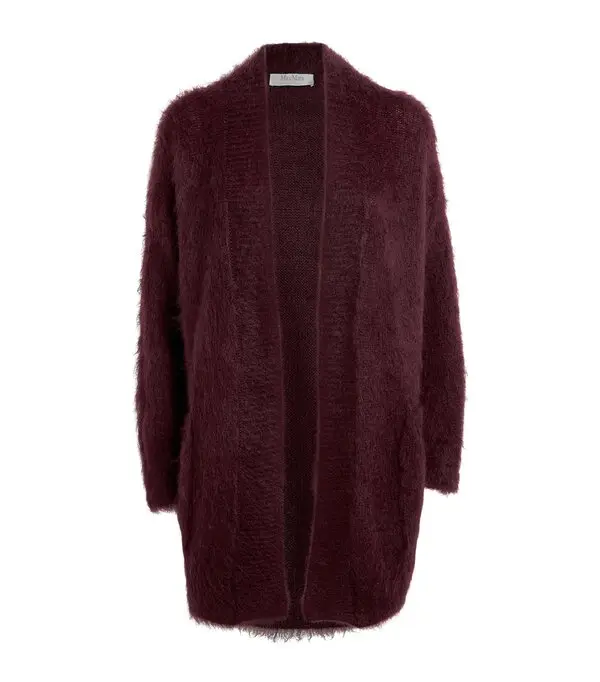 Max Mara Mohair-blend Cardigan - Red