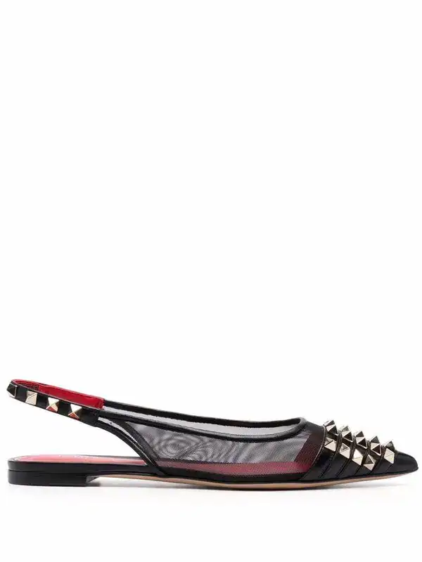 Valentino Garavani Rockstud Alcove Slingback Pumps Black