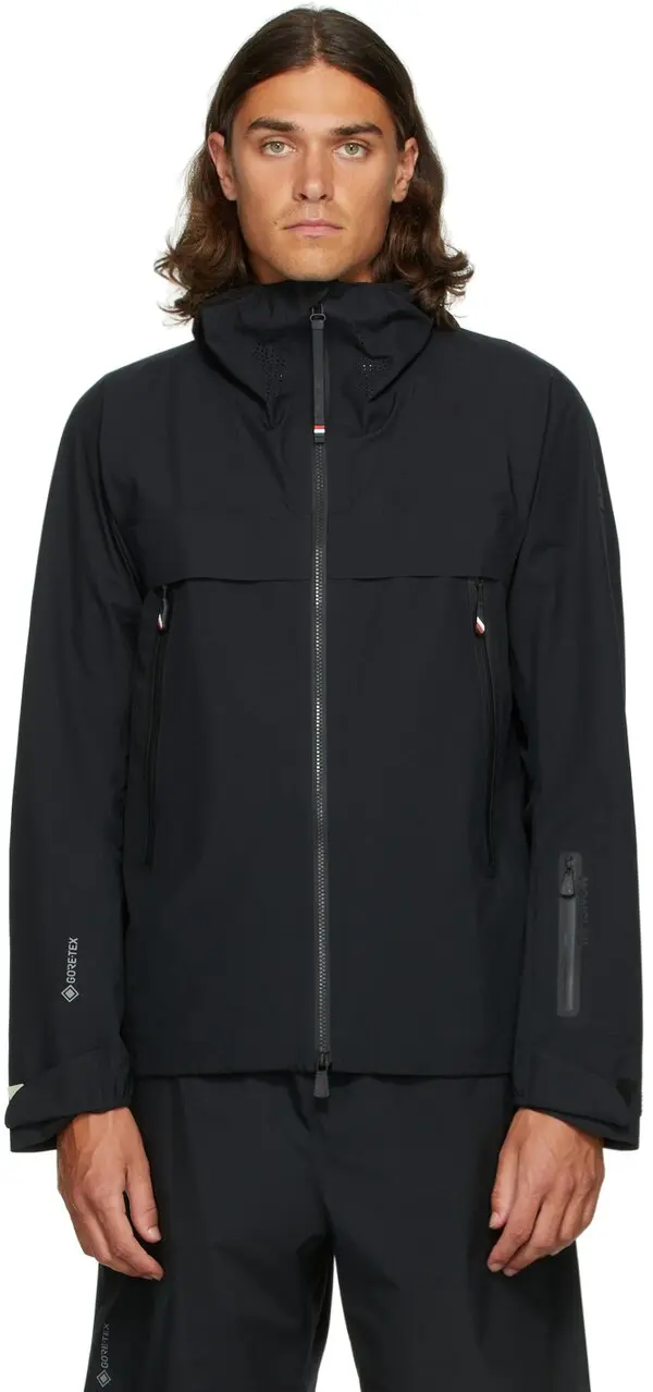 Moncler Black Villair Jacket 999 Black Editorialist