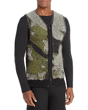 Y3 Knit Camo Vest In Shadow Green/Black - 35% Off | Editorialist
