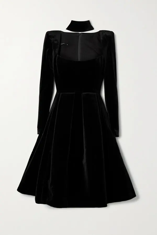 alex perry black velvet dress Alex Perry // Velvet Asymmetric Dress  VSP Consignment