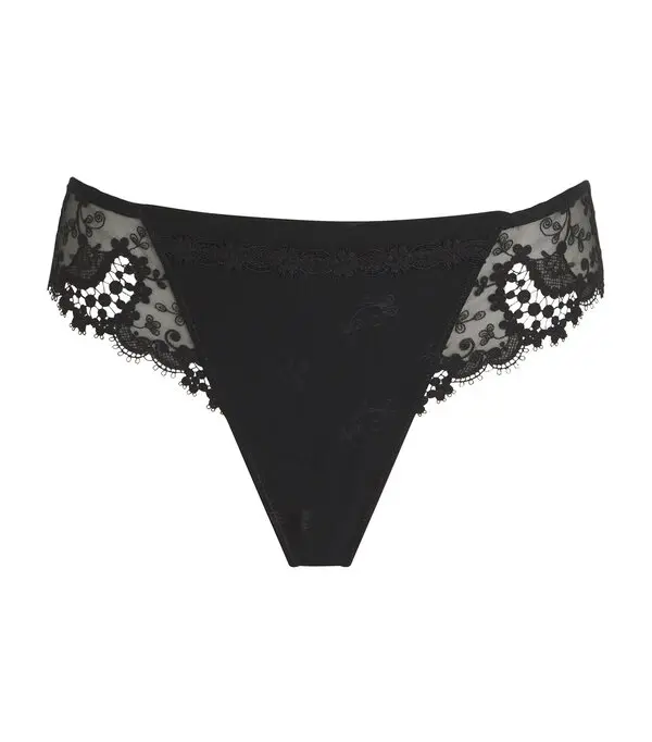 Simone Perele Lace Wish Tanga - Black