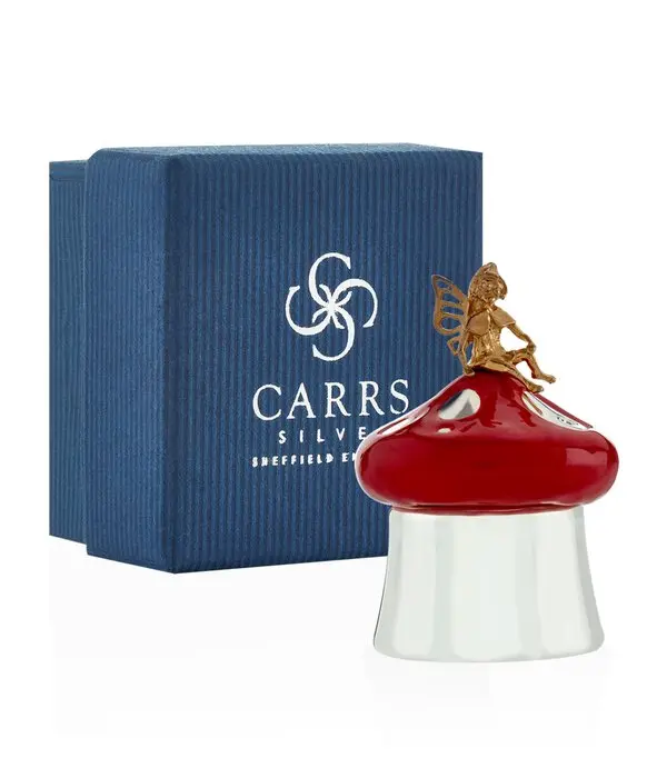 CARRS SILVER Sterling Toadstool Keepsake Box