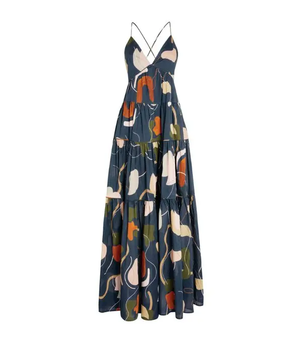 chiffon bottom maxi dress Bebe Women's Printed Chiffon Cowl Assy Maxi Dress