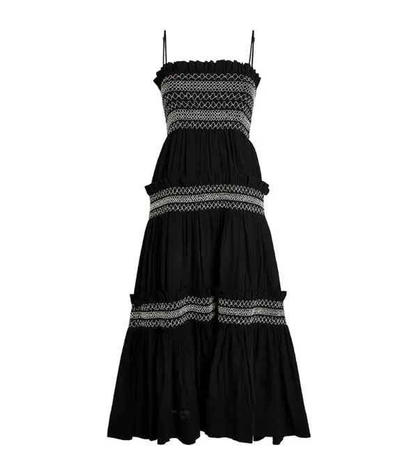 self portrait midi dress blue Blue Pointelle Knit Midi Dress – self-portrait-US