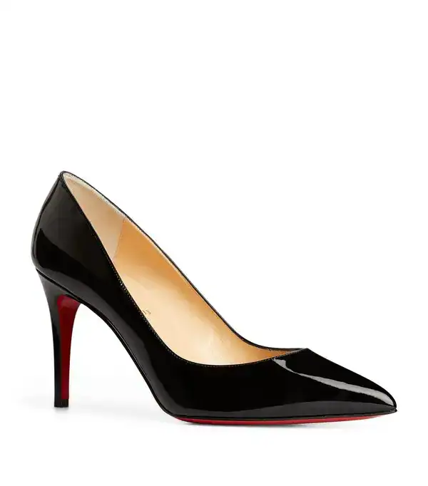 Christian Louboutin Pigalle 85 Patent Pumps - Black | Editorialist