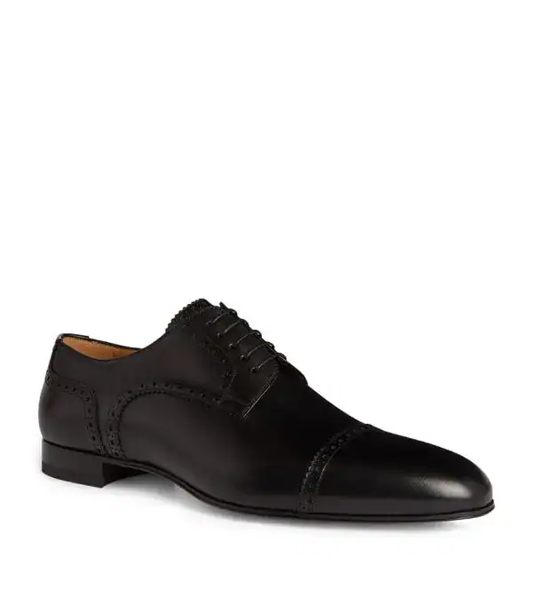 Christian Louboutin Eygeny Leather Flat Brogues - Black  display picture 2