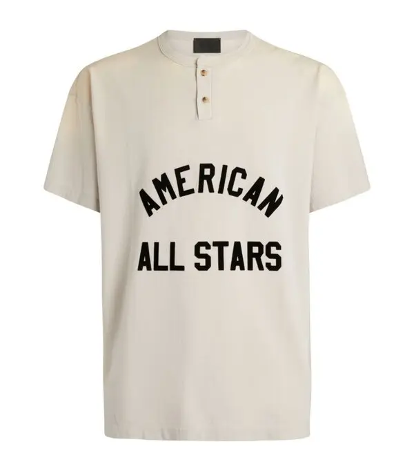 Fear Of God American All-Stars Henley T-Shirt In White - 37% Off 