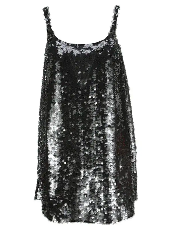 Prada Sequin Dress - Black | Editorialist