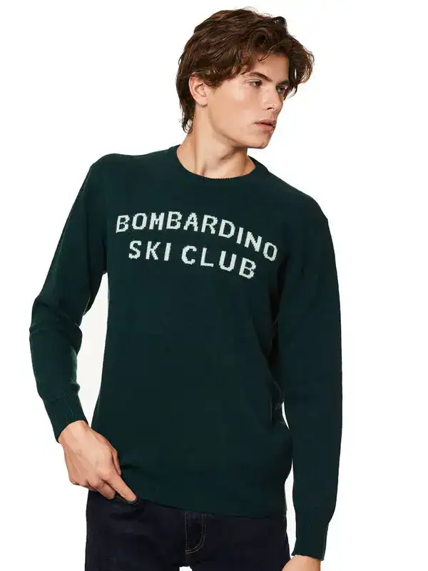 Mc2 Saint Barth Bombardino Ski Club Sweater Green Editorialist