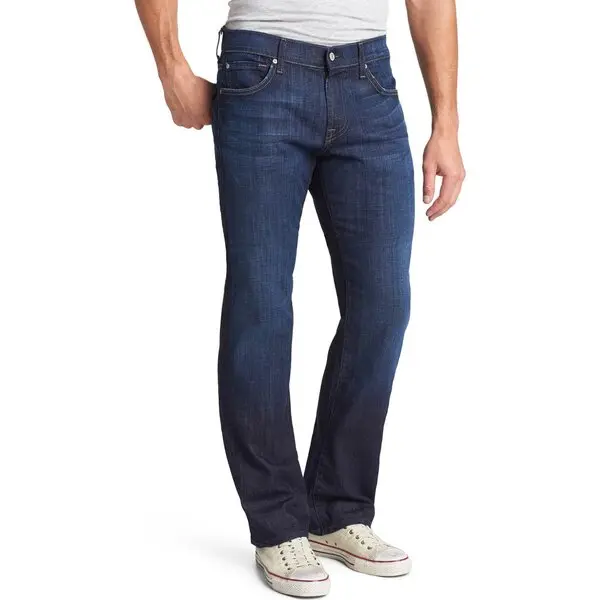 7 For All Mankind Austyn Relaxed Straight Leg Jeans - Los Angeles Dark