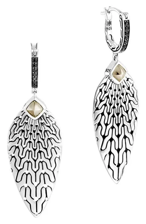 John Hardy Classic Chain Radial Drop Earrings - Gold