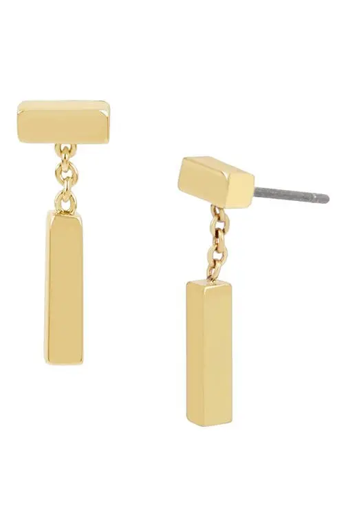 All Saints Bar & Chain Drop Earrings - Gold