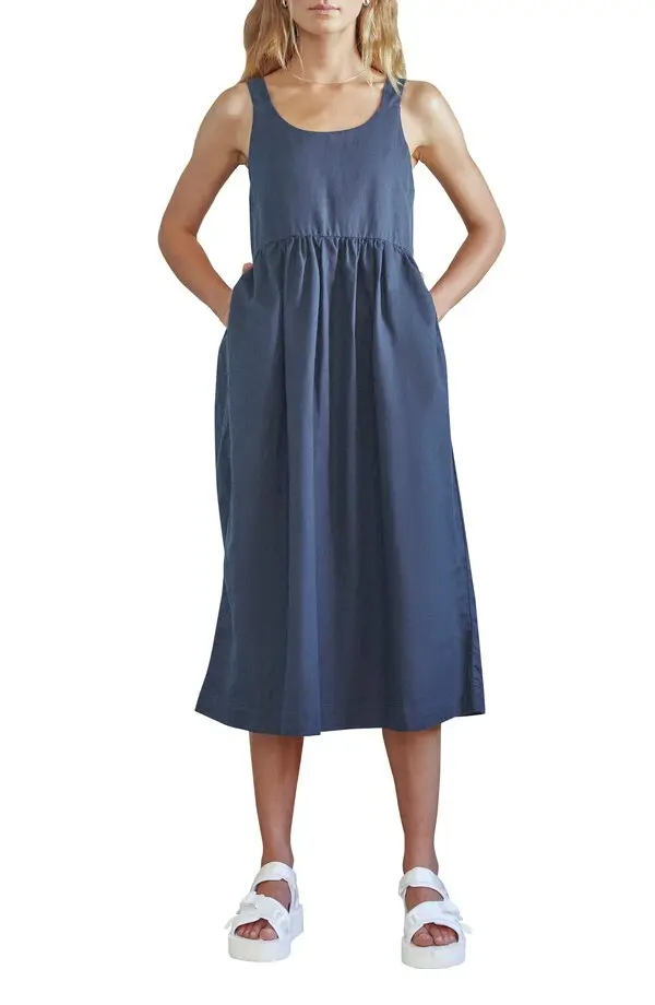 outland denim dress Outland Denim Lily Organic Cotton Denim Dress - Navy