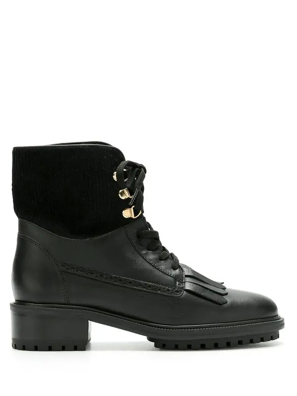 STUDIO CHOFAKIAN Leather Cavendish Combat Boots