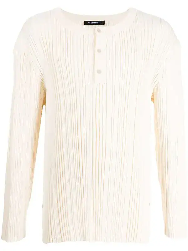 A-Cold-Wall* Ribbed Heney T-Shirt In White - 65% Off | Editorialist