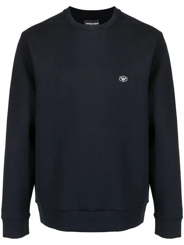 Emporio Armani Logo-patch Sweatshirt - Blue