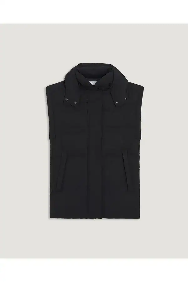 Iro Paris Rove Oversized Hooded Puffer Vest In Black 50% Off