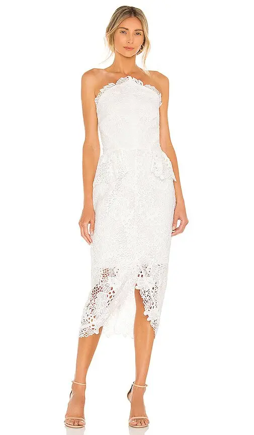 white christmas dresses Ivory Crochet Lace Ruffle Cami Dress