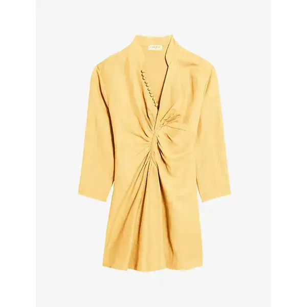 Cross-over Neckline Mini Dress