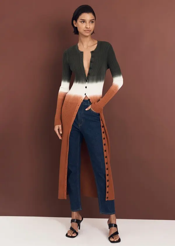 Derek Lam 10 Crosby Tianna Button Front Rib Knit Dress - Loden |  Editorialist