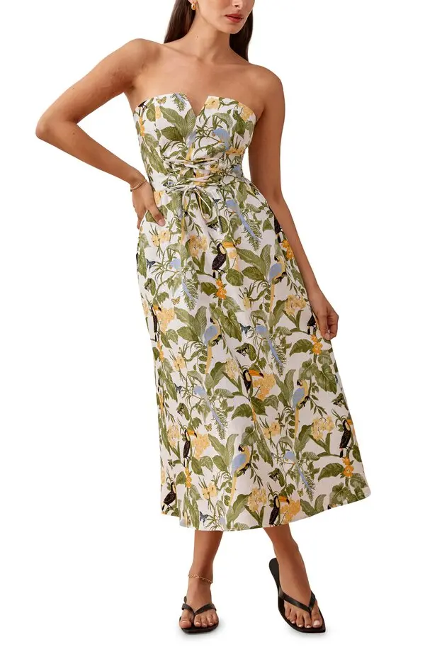 chinese dress ladies Petal and Pup Women's Cosima Midi Dress - Pink main image 1