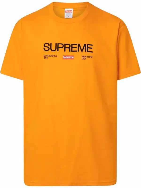 Supreme Est. 1994 Logo T-Shirt - Orange | Editorialist