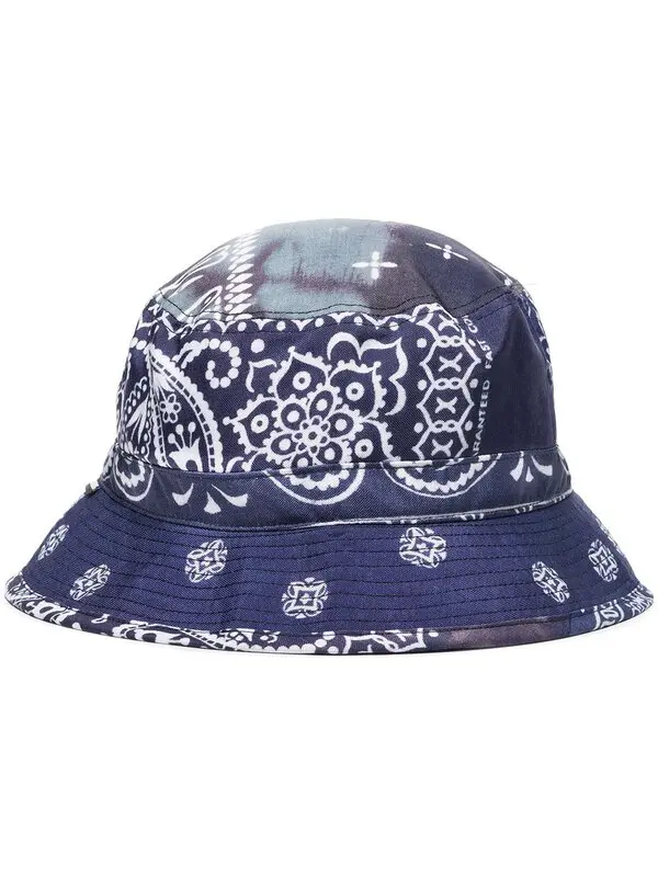 Neighborhood Bandana-Print Bucket Hat In Blue - 40% Off | Editorialist