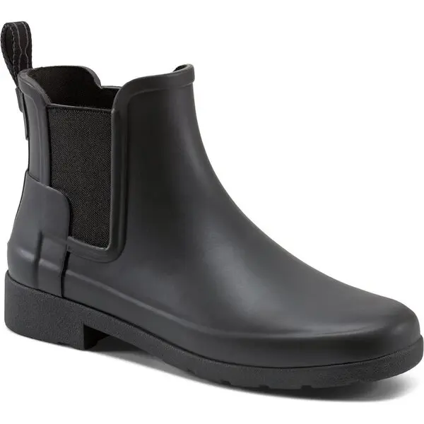 Hunter Refined Waterproof Chelsea Boot - Black
