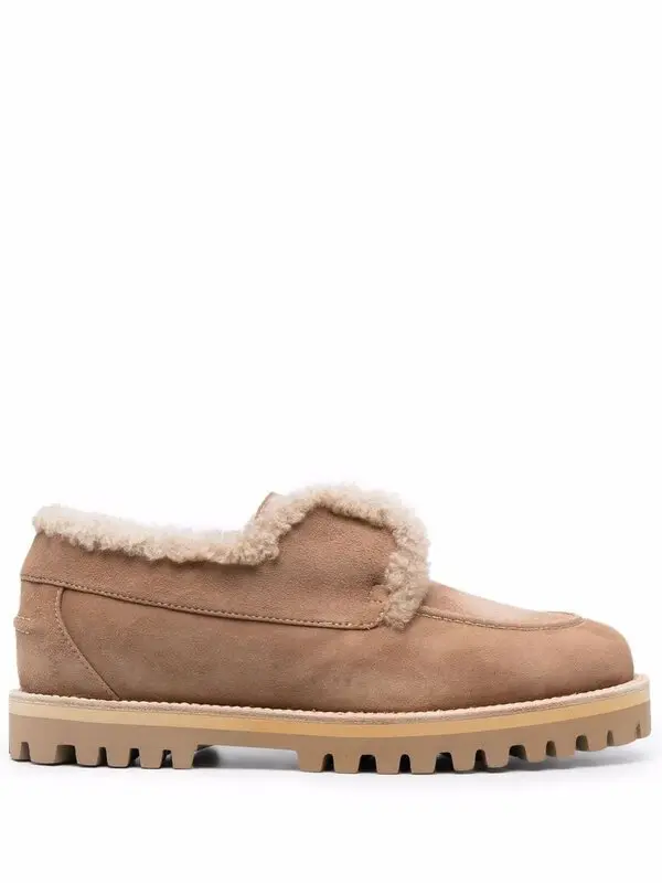 LE SILLA Yacht Suede Loafers - Neutrals