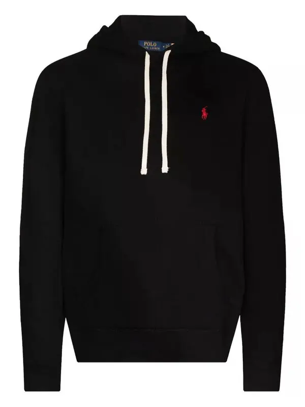 Ralph Lauren Embroidered Logo Hooded Sweatshirt - Black
