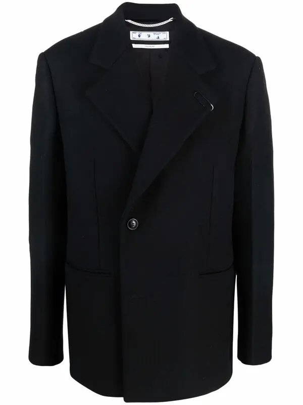 Off-White Double-breasted Short Coat