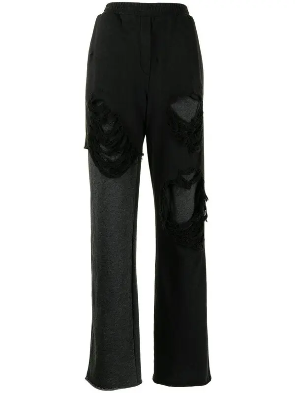 Goen.j Distressed Layered Trousers