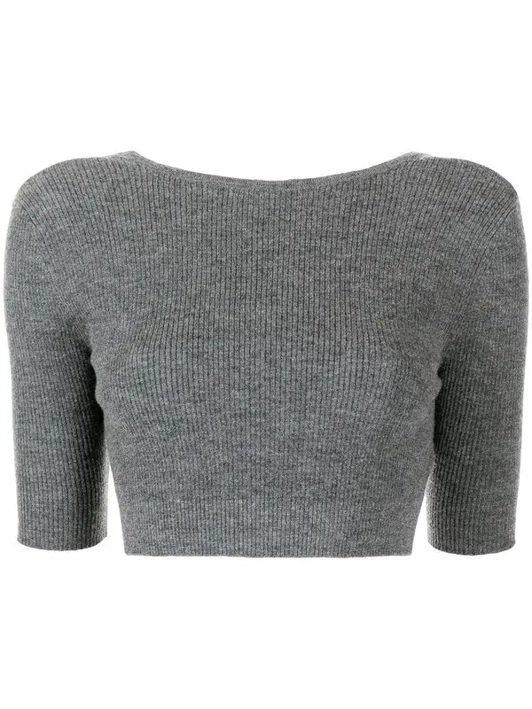 Cashmere In Love Liza Crop Top - Black