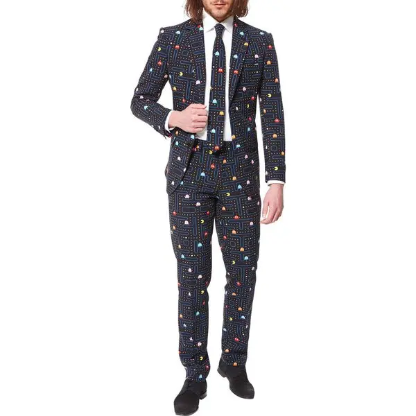 Opposuits Pac-man™ Trim Fit Two-piece Suit With Tie