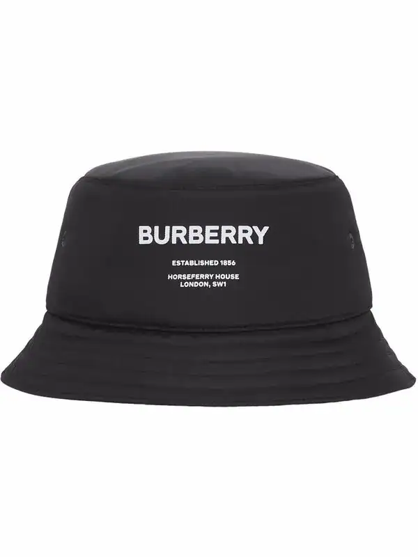 Burberry Horseferry Print Bucket Hat - Black | Editorialist display picture 1