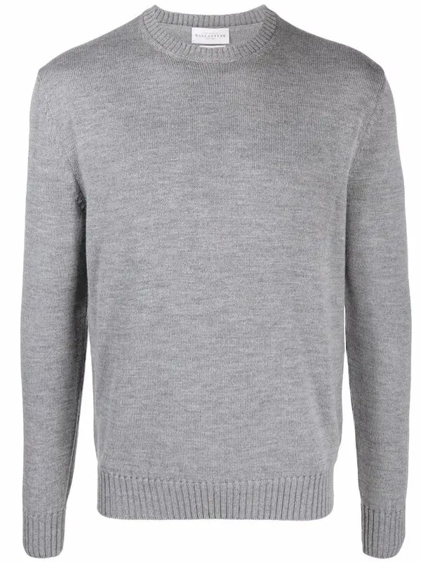 BALLANTYNE Ribbed-knit Wool Jumper - Grey